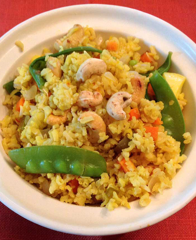 Saffron Brown Rice and Summer Vegetables | Time For Change Kitchen