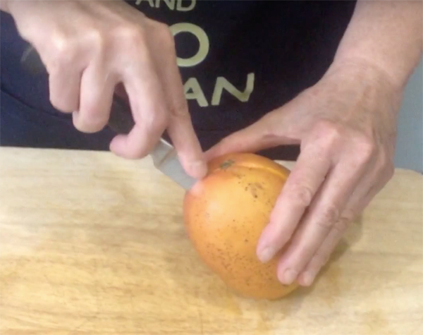 9-Cut Hayden mango along narrow side | Time For Change Kitchen